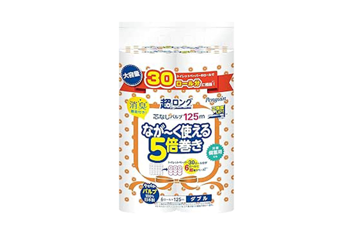 Toilet Paper (5 Times Longer) / トイレットロール 5倍巻き — Japan Pack System